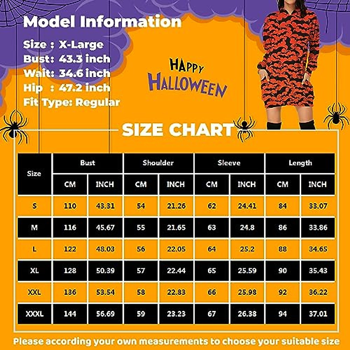 bgtlik Hoodie Dress for Women with Pockets Summer Halloween Print Long Shirt Dress with Hooded Halloween Coffee and Pumpkin Sweatshirt Vintage Floral Graphic Hoodie Womens Hoodies Casual Hoodie