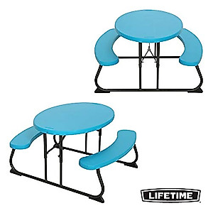 Lifetime 60229 Kids Oval Picnic Table, Glacier Blue