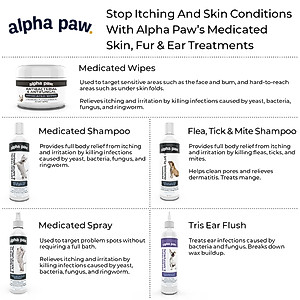 Smiling Paws Pets Medicated Tris Flush Dog Ear Cleaner Solution and Infection Treatment for Dogs and Cats Ear Flush for Dogs Ear Cleaner for Dogs & Cats - Cat & Dog Ear Wash Contains Ketoconazole 12oz