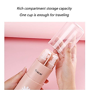 Household items Travel mouthwash Cup Set, Outdoor Toothbrush Storage Box, Portable wash Cup Set, Durable Travel wash Cup, Pink
