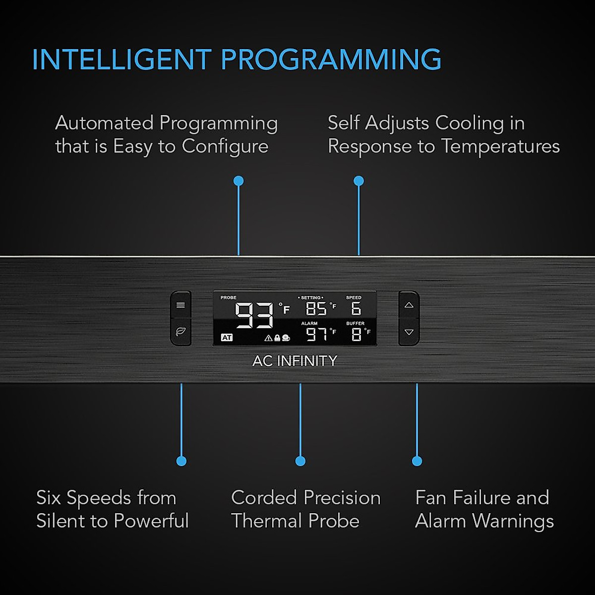 AC Infinity CLOUDPLATE T2, Rack Mount Fan 1U, Top Exhaust Airflow, for Cooling AV, Home Theater, Network 19” Racks