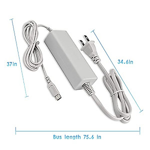 Xahpower Charger for Wii U Gamepad AC Power Adapter Charger for Nintendo Wii U Gamepad Remote Controller