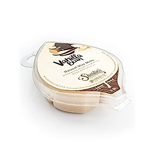 Shortie's Candle Company Vanilla Bean Natural Soy Wax Melts - 1 Highly Scented 3 Oz. Bar - Made with 100% Soy and Essential Fragrance Oils - Phthalate & Paraffin Free, Vegan, Non-Toxic