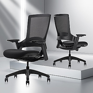 CLATINA Ergonomic High Swivel Executive Chair with Adjustable Height 3D Arm Rest Lumbar Support and Mesh Back for Home Office Black BIFMA Certification No. 5.1