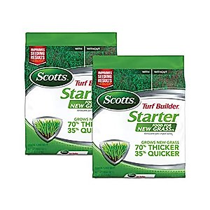 Scotts Turf Builder Starter Fertilizer for New Grass, Use When Planting Seed, 5,000 sq. ft., 15 lbs. (2-Pack)