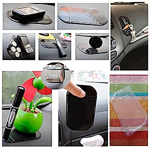 Anti Slip Phone Holder for Car Car Anti-Slip Mat Pads Car Dashboard Sticky Silicone Mat Auto Non-Slip Sticky Gel Pad for Phone Holder Car Styling Interior Anti-Slip Car Dash Sticky Mat (Color : Trans