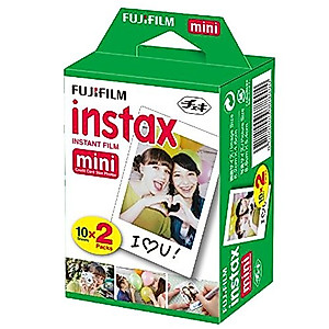 Fujifilm Instax Mini 11 Instant Camera - Lilac Purple (16654803) + Fujifilm Instax Mini Twin Pack Instant Film (16437396) + Single Pack Rainbow Film + Case + Travel Stickers