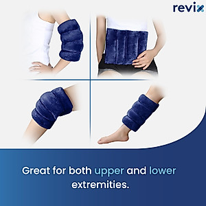 REVIX Microwavable Knee Heating Pad for Knee, Reusable Microwave Heating Pad for Knees, Elbow, Muscle and Joints, Natural Hot and Cold Pack Therapy
