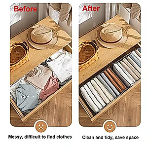 7 Grids Wardrobe Clothes Organizer, Extra Large Washable Folding Drawer Organizers, Closet Drawer Organizer, Mesh Clothes Storage Organizer for Pants Jeans T-shirt Legging Shirt