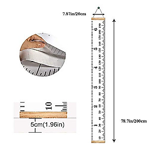Growth Charts for Kids,Accurate Baby Height Growth Chart Ruler,Removable Canvas Wall Hanging Measurement Chart for Home Decoration