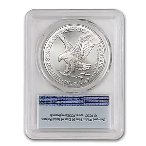2021 1 oz American Silver Eagle Coins MS-70 (Type 2 - First Strike - Flag Label) $1 MS70 PCGS