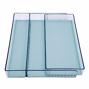 Copco Basics Expandable Drawer Organizer, 13 x 11 x 1.9-Inch, Aqua Sky
