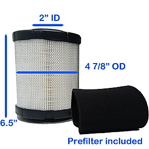 proven part Air Filter with Pre Filter Fits Kohler 16 083 01-S 16 883 01-S1 102-855 15372 ZT710 ZT740