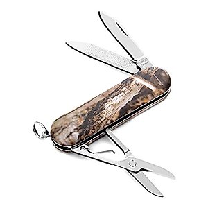 MAXAM Multi-Function Army Knife - Camo Mini Multi-Tool, Pocket Knife with Scissors