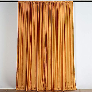 BalsaCircle 10 ft x 10 ft Gold Polyester Photography Backdrop Drapes Curtains Panels - Wedding Decorations Home Party Reception Supplies