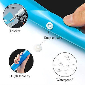 12 Pack Plastic Envelopes Binder Pocket 11 Holes Expandable Binder Folders for 2/3/4 Ring Document Pouch with Snap Button & Label Loose-Leaf Transparent for School Home Office (Vertical-Opening)