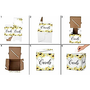 Lesixur 8”Card Box, Flowers Cards Receiving Box, For Birthday, Wedding, Bridal or Baby Shower, Engagement, Retirements, Graduation, Money Box Holder, Party Favor, Decorations, 1 pte (Cabox007