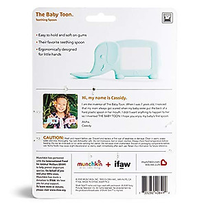 Munchkin® The Baby Toon™ Silicone Teether Spoon, Elephant, Mint (As Seen On Shark Tank)