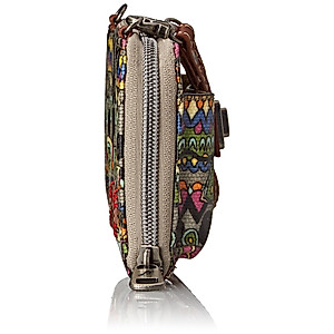 Sakroots Women's Artist Circle Smartphone Crossbody, Charcoal One World, One Size