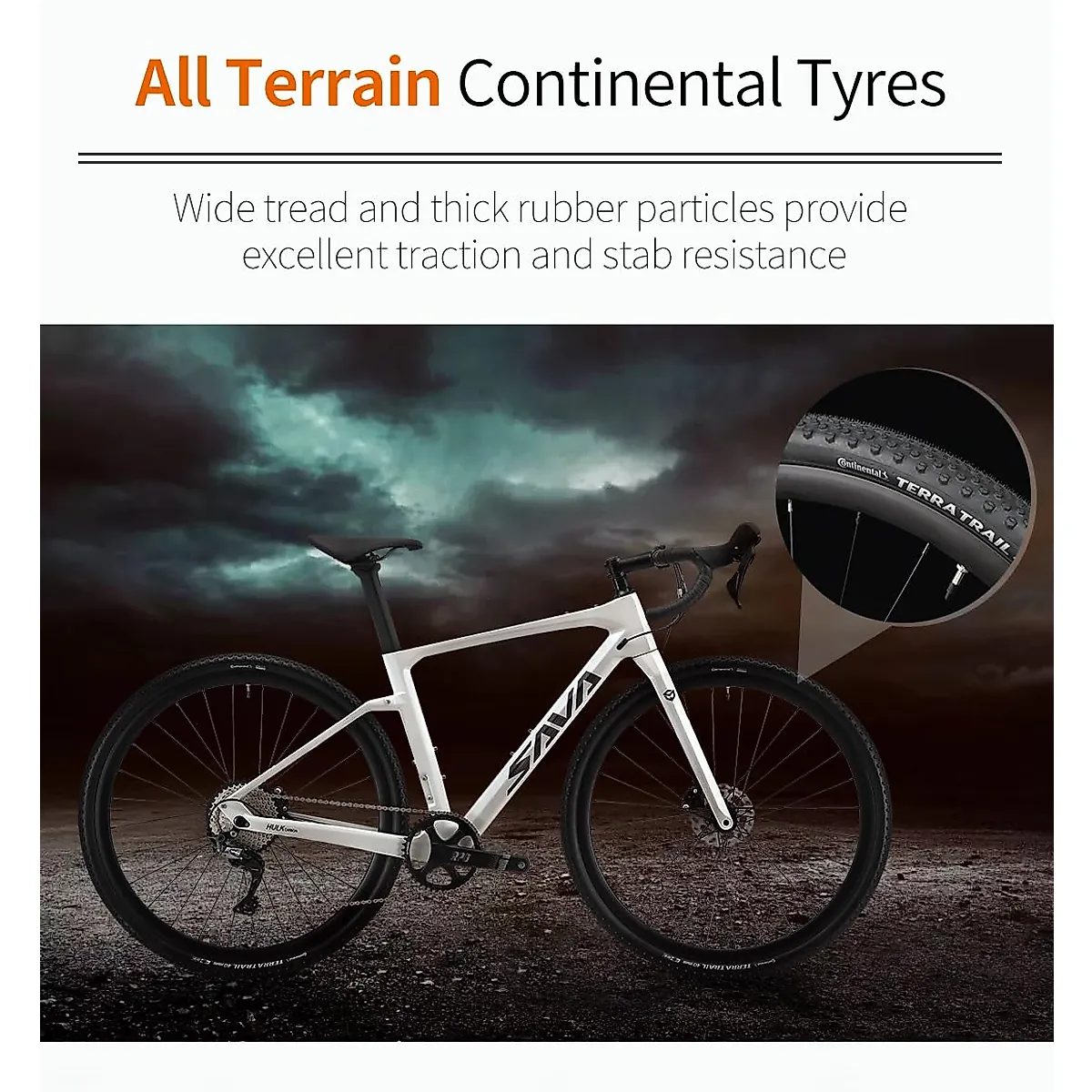 SAVADECK Carbon Gravel Road Bike,T800 Carbon Gravel Dis Brake Bicycle with Professional Adventure GRX600 11 Speed Groupset and Extra Wide Tires 700CX40C for Various Road.(Black 54cm)