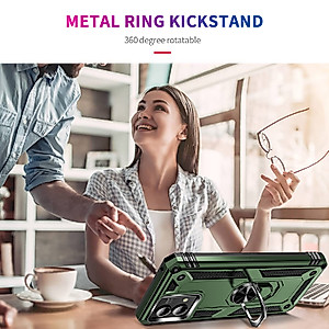 for Moto G Stylus 5G 2023 Case with [2 Packs] Tempered Glass Screen Protector, [Military-Grade] Rugged Full Body Shockproof Phone Cover with Kickstand for Motorola Moto G Stylus 5G 2023, Oliver Green