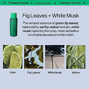 OffCourt Natural Body Spray for Men with Prebiotics - Deodorizing Mens Body Spray - Aluminum-Free Spray Deodorant for Full-Body Use - Multi-Pack with Sandalwood and White Musk, 3.4 Ounce (Pack of 2)