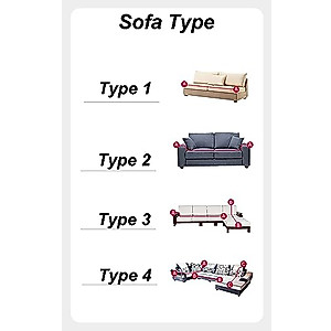 Homxi 4 Seater Sofa Covers for Living Room,78" W x 165" L,Chaise Couch Cover Solid Color with Stripes Couch Covers Polyester Couch Cover Blue