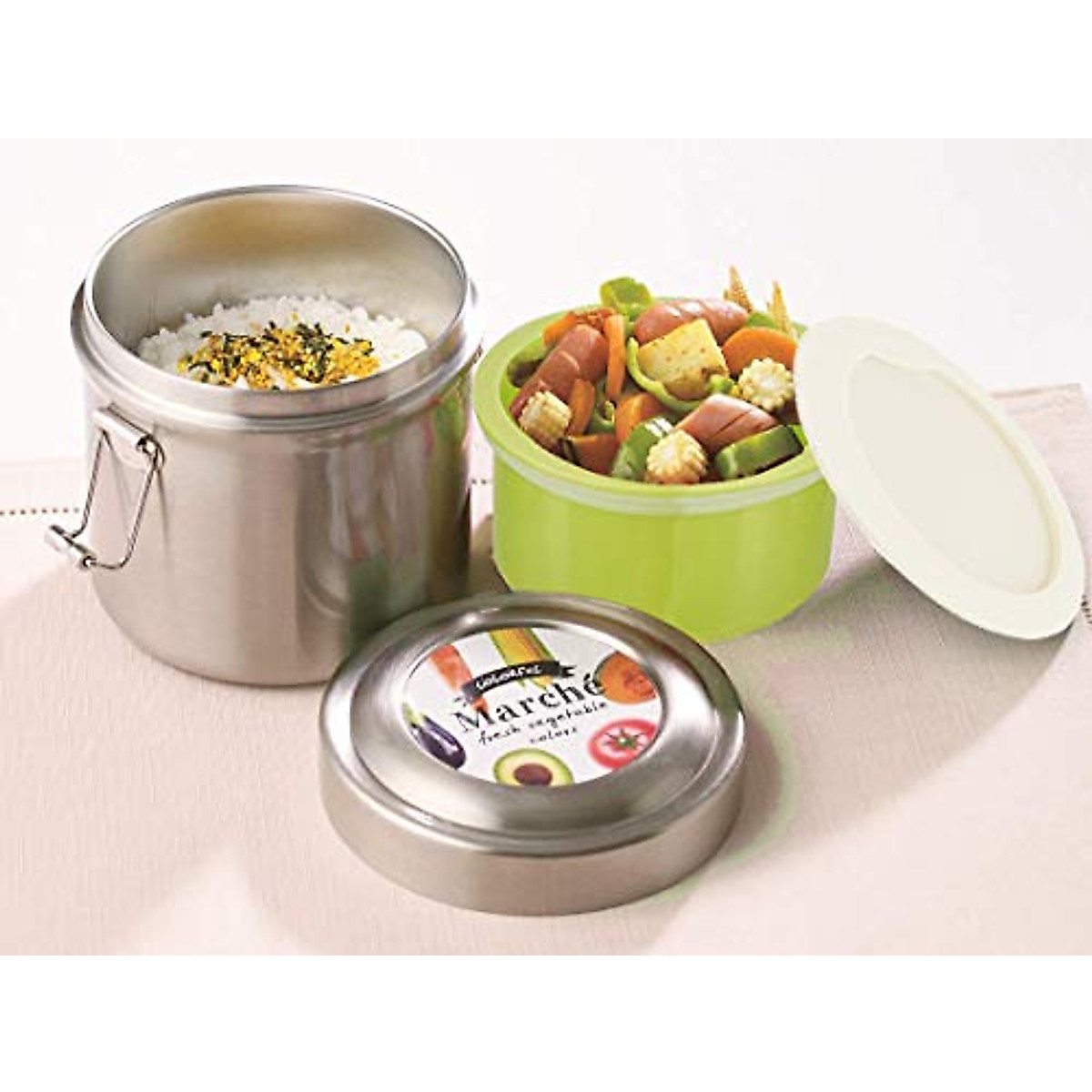 Skater STLB0-A Stainless Steel Lunch Box, Cold and Heat Retention, 16.2 fl oz (480 ml), Marche