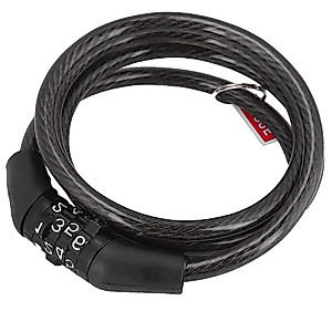Sazao Cable Lock, Waterproof Passwords Bike Security Lock, Children for Bike Mountain Home