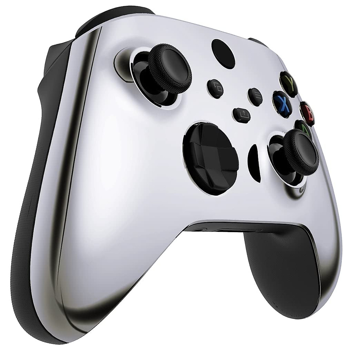 Chrome Silver UN-MODDED Custom Controller compatible with Xbox One S/X Unique Design (with 3.5 Jack)
