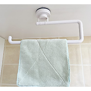 TAOXPING Vacuum Suction Cup Paper Towel Holder for Kitchen & Bathroom Removable Tissue Paper Holder Towel Holder Wall Mount or Under Cabinet