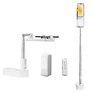 2024 Newest Overhead Phone Stand for Recording, [Enhance brightness&Ultra-Stable]Fully Foldable Mobile Phone Holder,Cover all-around viewing angles Phone Stand for live streaming,Cooking,Vlogging Kit