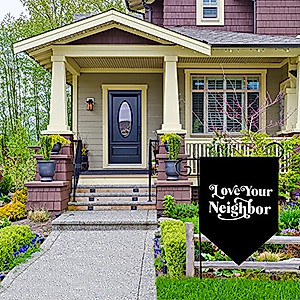 Love Your Neighbor Garden Flag Vertical Double Sided Farmhouse Yard Outdoor Decoration 12.5×18 Inch