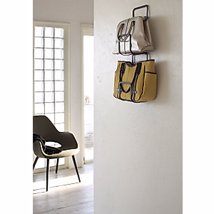 Yamazaki Bag Holder, Steel, Black, Anpassbar