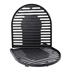 Utheer Cast Iron Grill Grates for Coleman Roadtrip Swaptop Grills LX LXE LXX, 2 Pcs Grill Cooking Grates Parts