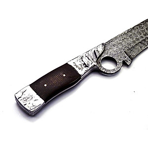 Custom Handmade Damascus Steel Knife Hunting Knife | Outdoor Knife Camping Knife | Handle Made of Micarta with Free Genuine Leather Sheath