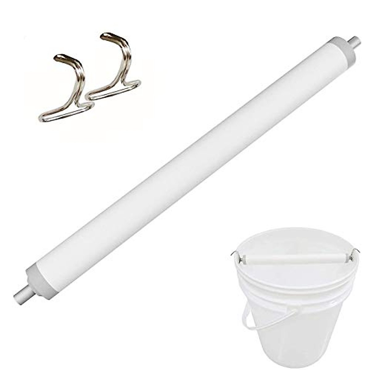 StarRoad PVC high-Speed Rolling Mouse Trap Bucket Mousetrap Continuous Capture Log Catch Mice Rat Traps Include No Need Drilling Required Fit 5 Gallon Buckets (White)