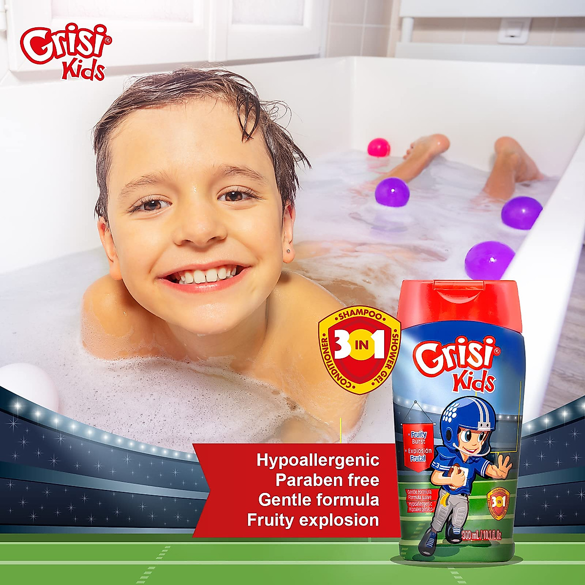 Grisi Kids Chamomile Shampoo, Cleansing, Conditioning, Girls Shampoo with Chamomile Extract, Lightens Naturally, Paraben-Free, Hypoallergenic, 2 Pack, 10.1 Fl Oz Each, 2 Bottles