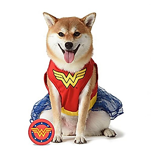 DC Comics Wonder Woman Dog Costume XSmall | Best DC Wonder Woman Halloween Costume for Extra Small Dogs | Official Wonder Woman Dog Costume for Pets Halloween, Dog Halloween Costume