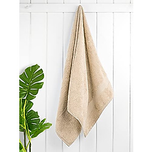 Cotton Paradise Bath Towels, 100% Turkish Cotton 27x54 inch 4 Piece Bath Towel Sets for Bathroom, Soft Absorbent Towels Clearance Bathroom Set, Sand Taupe Bath Towels