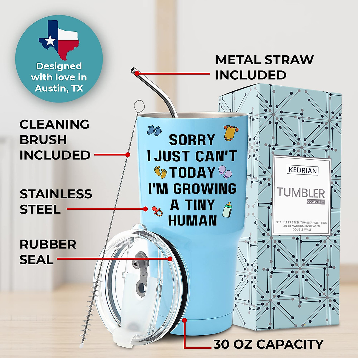 Funny Pregnancy Tumbler 30oz, Pregnancy Gifts For First Time Moms, Best Gifts For Expecting Mom, New Pregnant Mom Gifts For Pregnant Women Mom To Be Gifts For 1st Time Mom, Gifts For Expecting Mothers