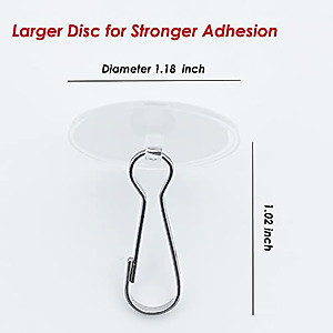 FancyOS Adhesive Ceiling Hanging Hook 3cm Disc Nano Viscose with Spring Binding Rings, Powerful Poster Party/Wedding/Ceremony Decoration Holder, Lights Hanger 20Pcs