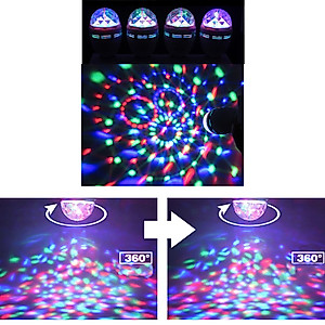 TRENDBOX E27 3W LED Full Color Rotating Auto Crystal Ball Bulb AC 85-260V Mini Party Light Lamp Energy Saving Disco DJ
