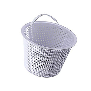 7" White Round Heavy Weighted Swimming Pool Skimmer Basket