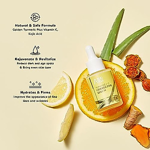 ANAiRUi Vitamin C Turmeric Facial Serum, Face Serum for Dark Spots, Hydrating, Firming & Smoothing Serum For All Skin Types, Wrinkles, Fine Lines, Radiance & Glow 1.05 OZ