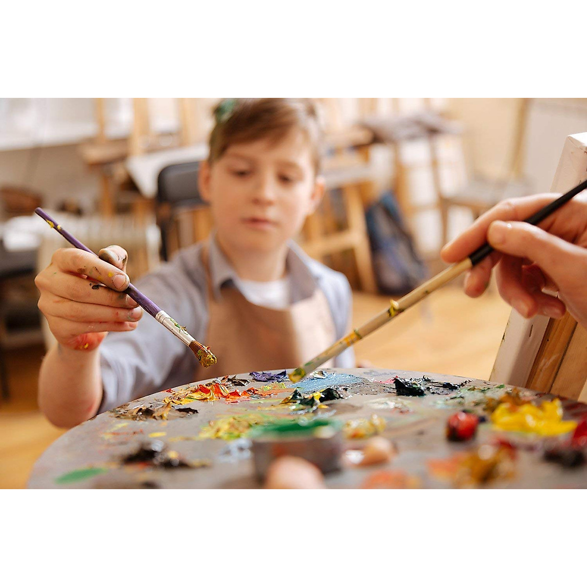 Ohuhu Oil Paint Set, 36 Oil-Based Colors, 12ml/0.42oz x 36 Tubes Non-Toxic Oil Painting Set Supplies for Canvas Painting Artist Kids Beginner Adult Classroom Student Art Supplies Gift DIY