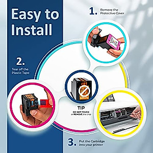 Smart Printink 61XL Ink Cartridge Replacement for HP 61 XL (Black & Tri-Color) High-Yield Ink Compatible:Envy 4500 &500 Series, Deskjet 1000 1056 1510 1512 1010 1055, OfficeJet 2620 4630 4632 4634