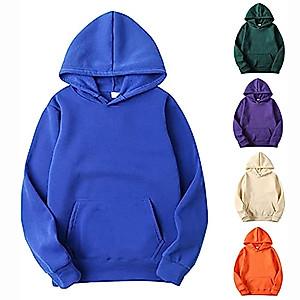 UOCUFY Mens Shirts Sweatshirt Hoodies for Men Patchwork Hoodie Hooded Sweatshirt Top Tee Outwear Blouse Sweatshirt Hoodies qg09 Orange