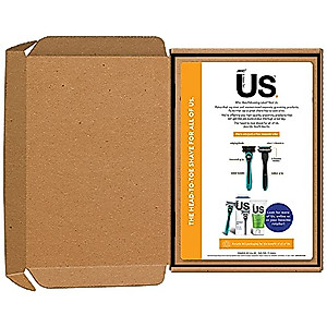 BIC Us 5-Blade Unisex Razor Starter Kit for Men and Women, 1 Handle & 8 Cartridges, Teal, Smooth Shave, BIC Razors