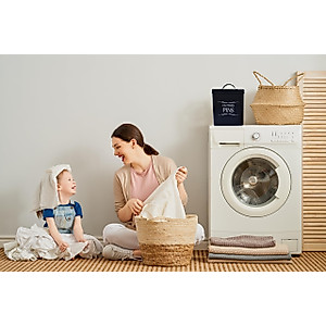 Meraki Home Clothespins Metal Container and Pack of 20 Orange Pegs - Perfect Laundry Clips Storage - Farmhouse Canister for Laundry Room Organization and Storage - Laundry Beads Scent Booster Storage